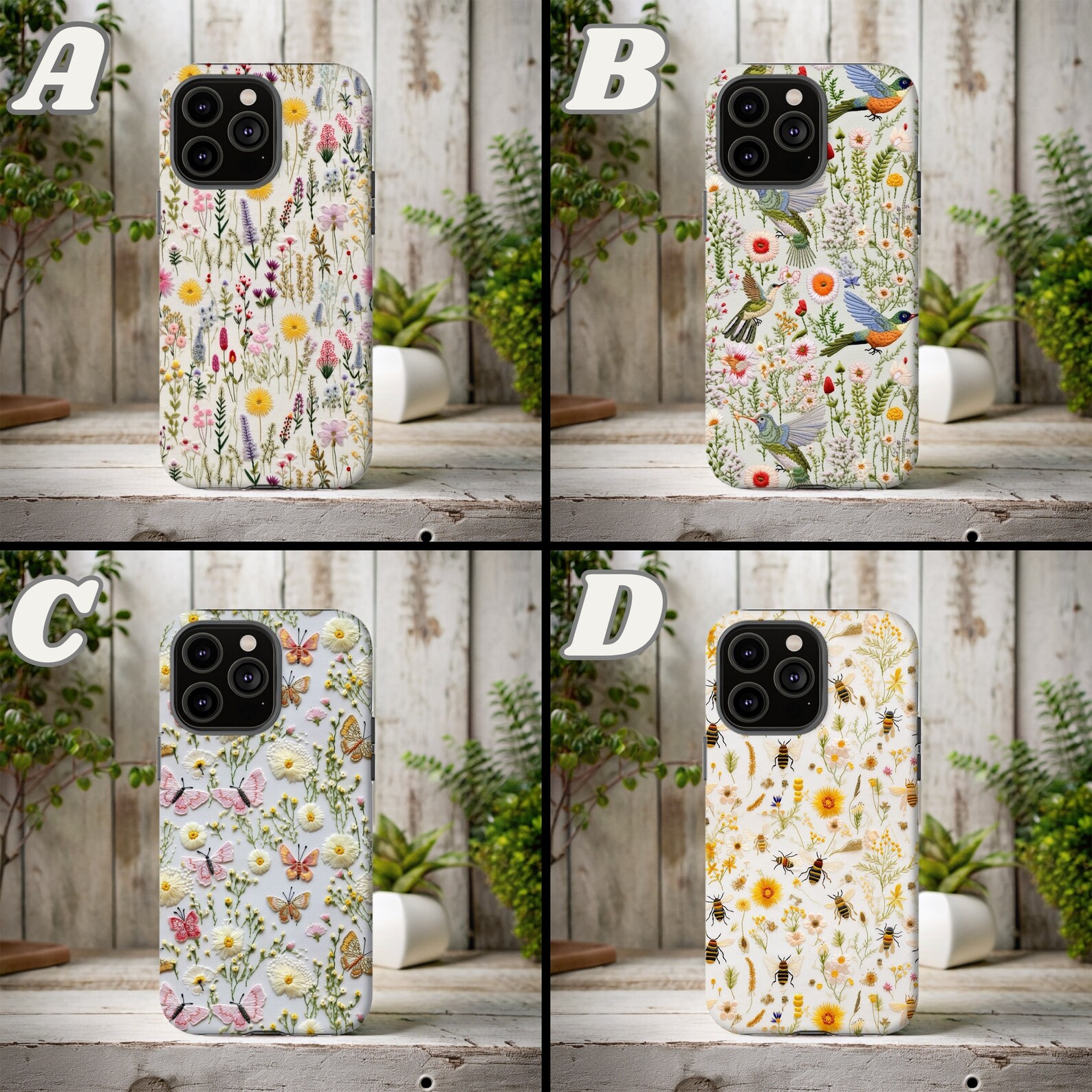 Cottage Core Wildflower Phone Case for iPhone 15 14 13 Pro Max Mini 11 ...