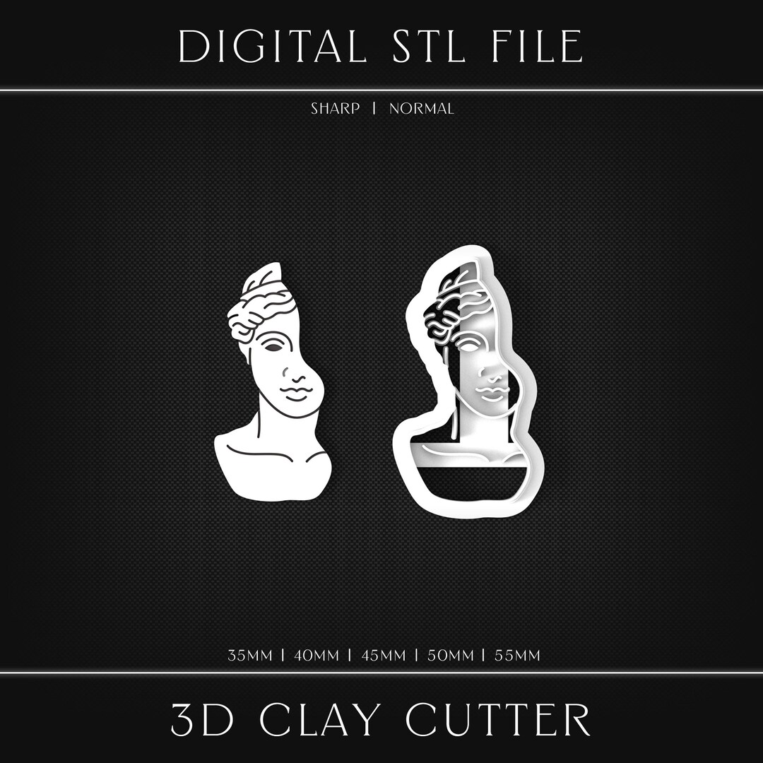 Head Statue Polymer Clay Cutter | Sculpting Cutters | 5 Sizes | Digital ...