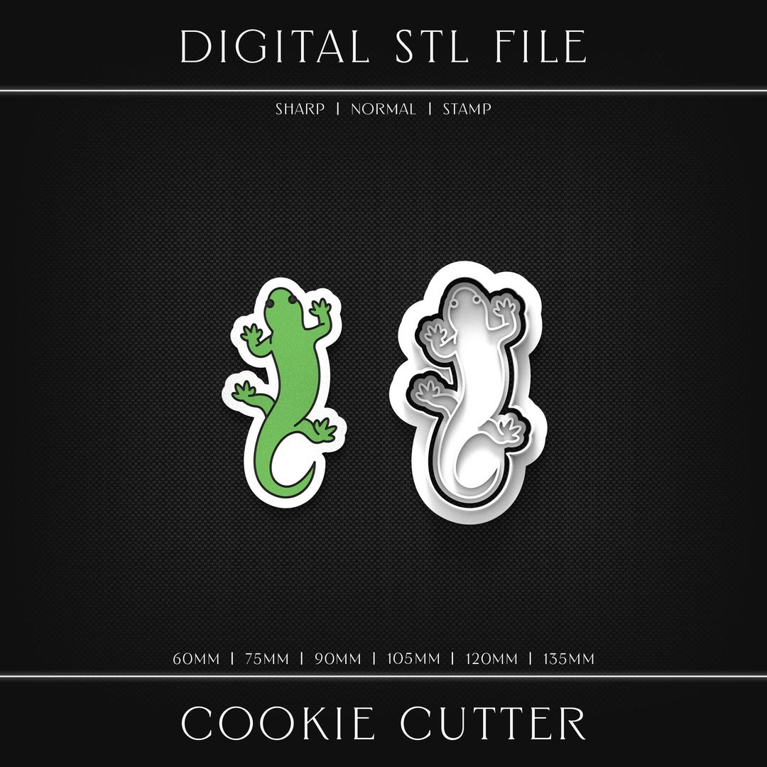 Lizard Cookie Clay Cutter | Animals Cookie Cutters | 6 Sizes | Digital ...
