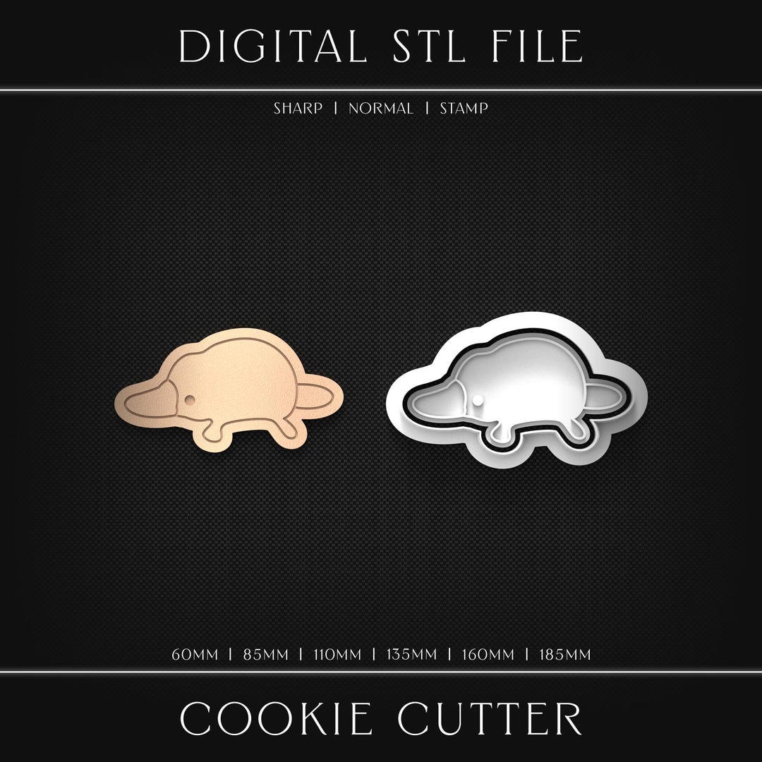 Platypus Cookie Clay Cutter Animals Cookie Cutters 6 Sizes Digital STL ...