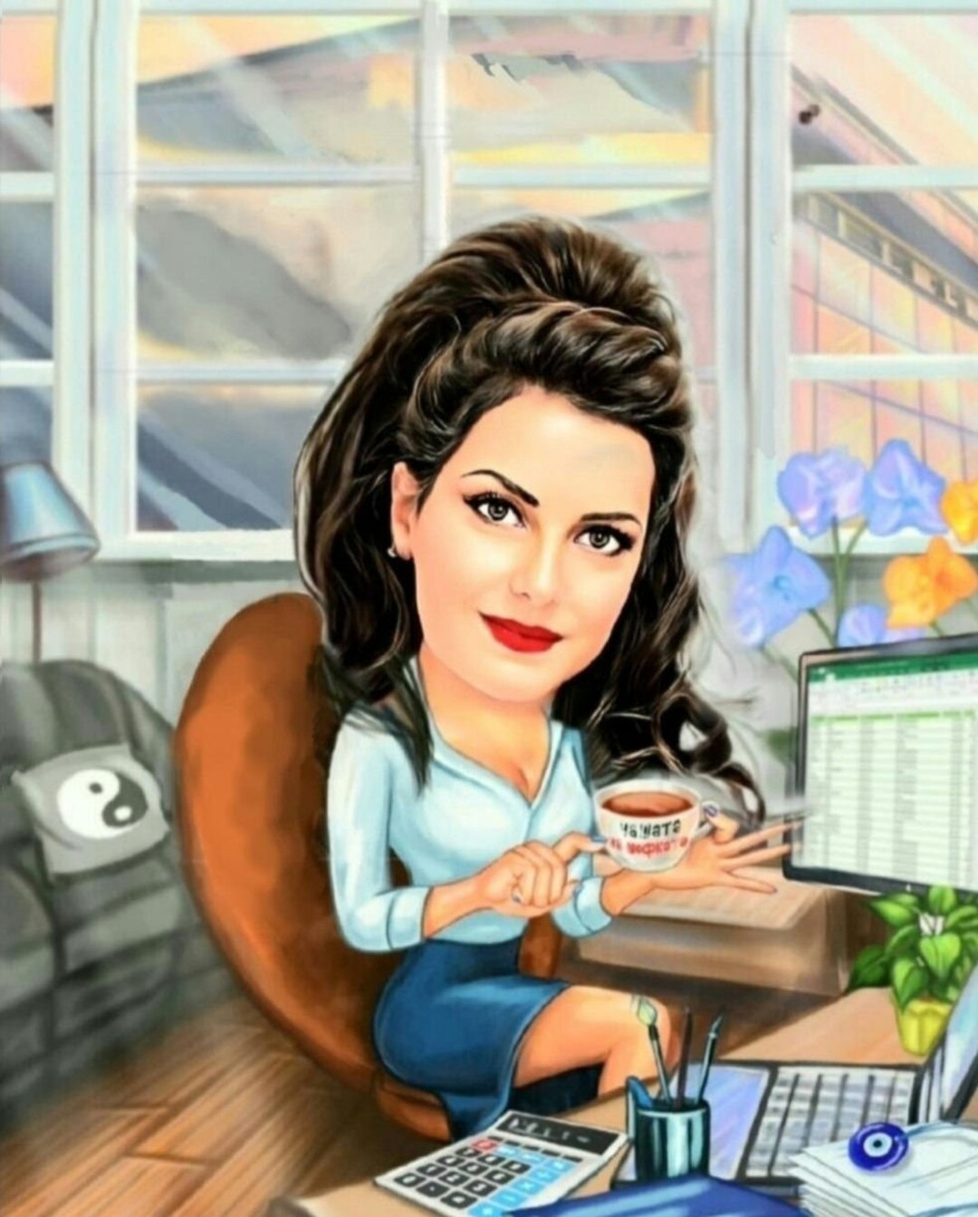 Custom Cartoon Business Logo: Portrait From Photo (digital File) - Etsy