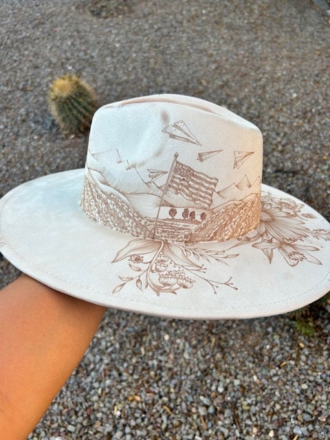 Level 1, 2 Sides Burnt Custom Burned Hats Personalized Wearable Art for ...