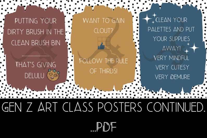 Gen Z Lingo Art Posters Continued Modern Classroom Decor for High ...