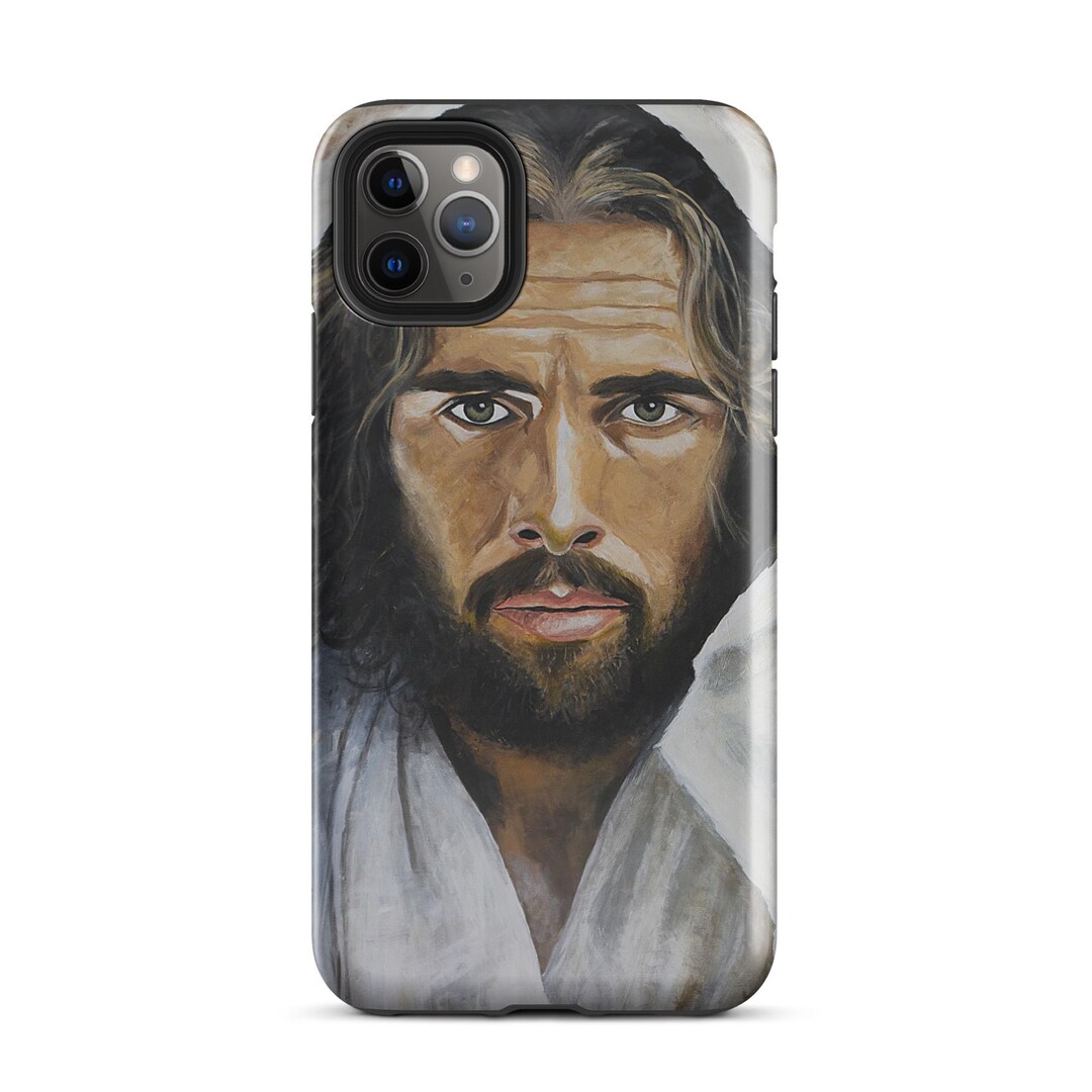 Jesus Portrait iPhone Case: Christian Art, Durable Dual-layer ...