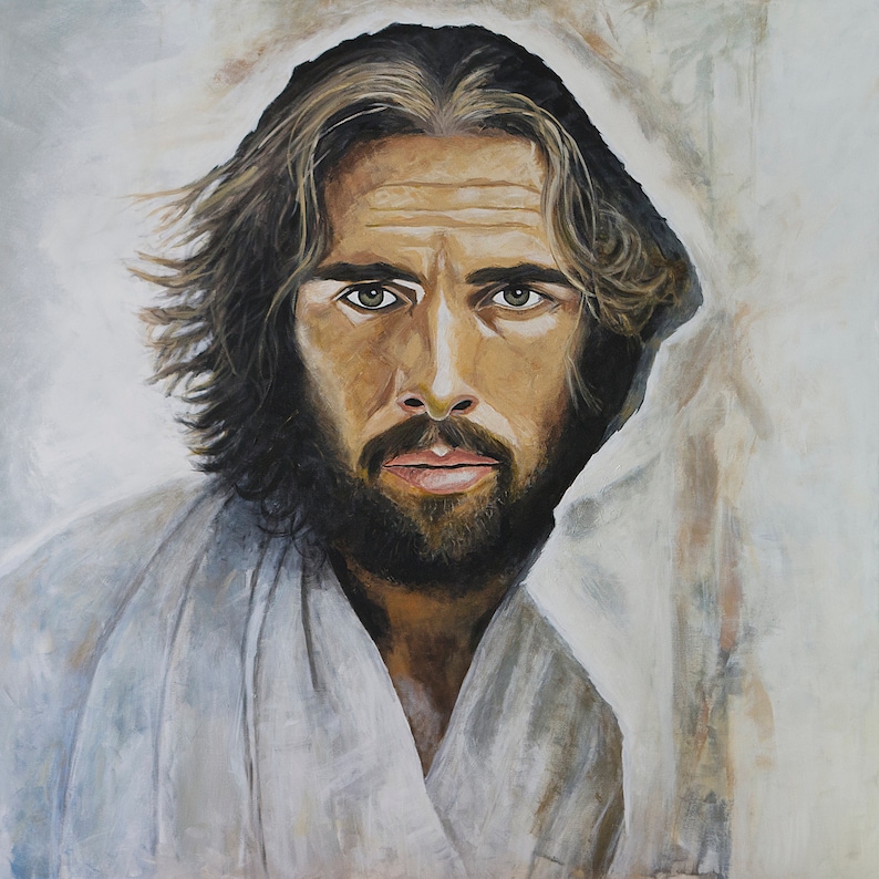 Jesus Christ Print Poster, Jesus Portrait From Original Painting ...