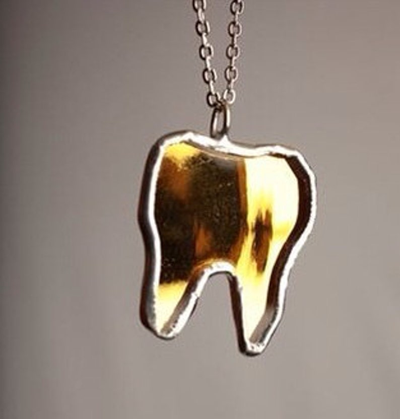 White Tooth Pendant by Glass Action - Etsy