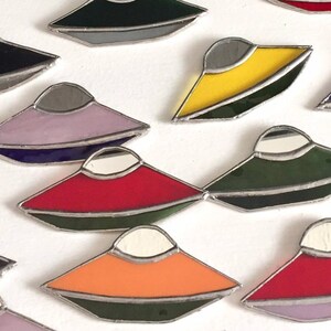 UFO Stained Glass Ornaments by Glass Action - Etsy
