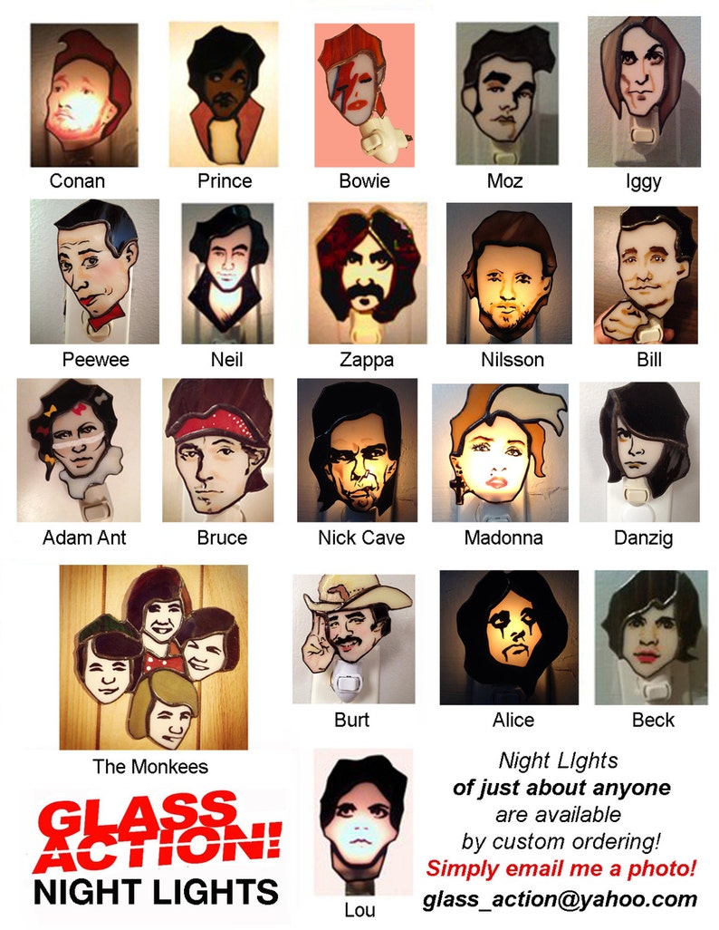 Stained Glass PRINCE Night Light by Glass Action - Etsy