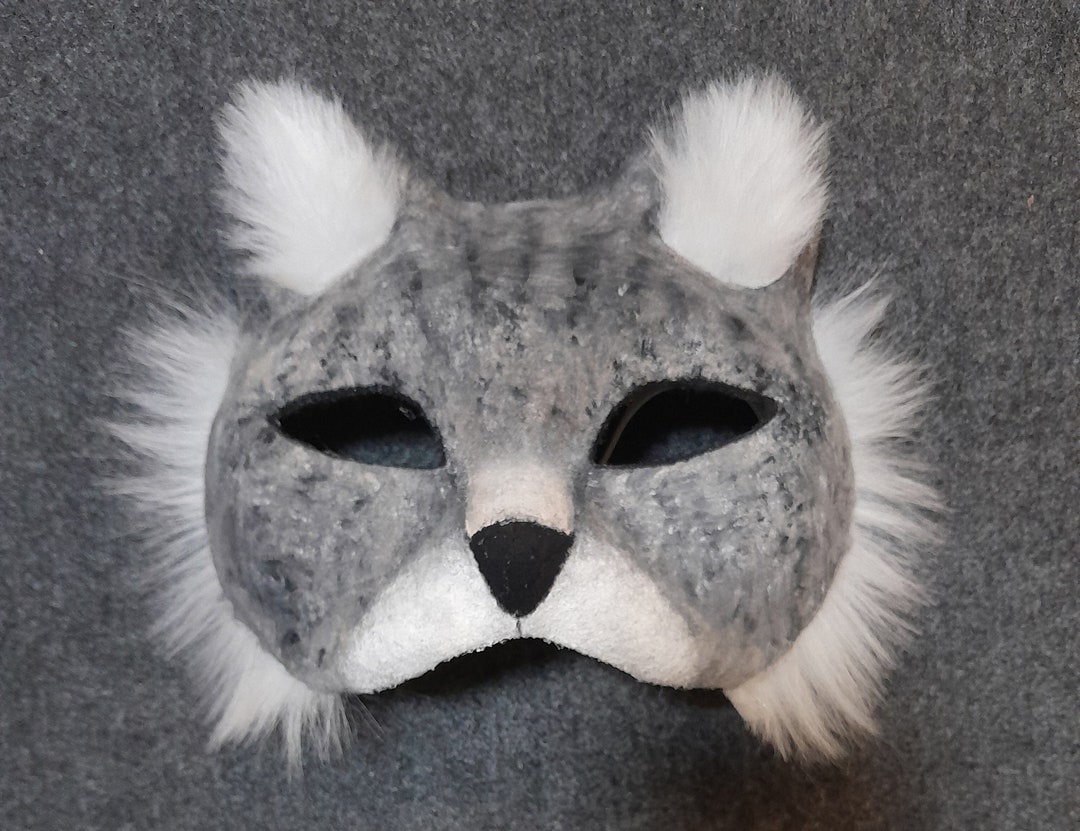 Gray Tabby Cat Mask - Etsy