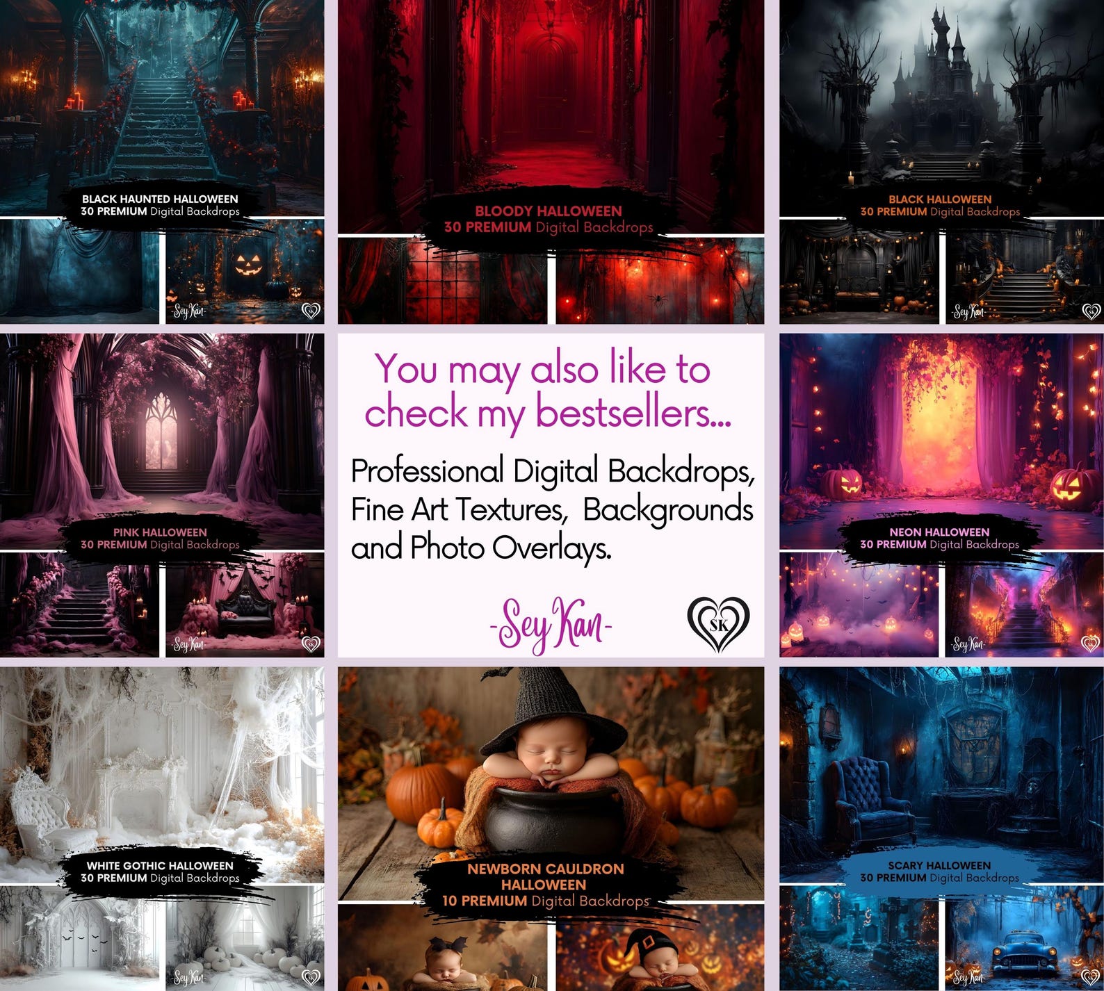 BLOODY HALLOWEEN Digital Backdrop | Red Haunted Mansion Creepy Room ...