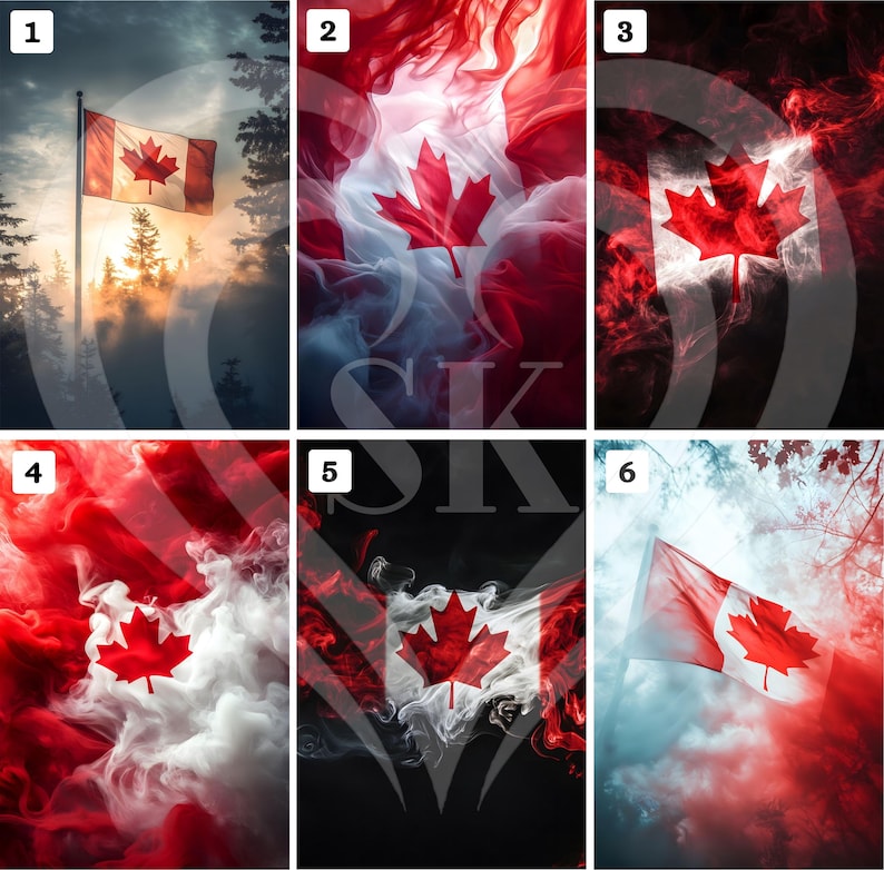Canada Flag Smoke BACKDROP Canadian Sport Photo Template Ice Hockey ...
