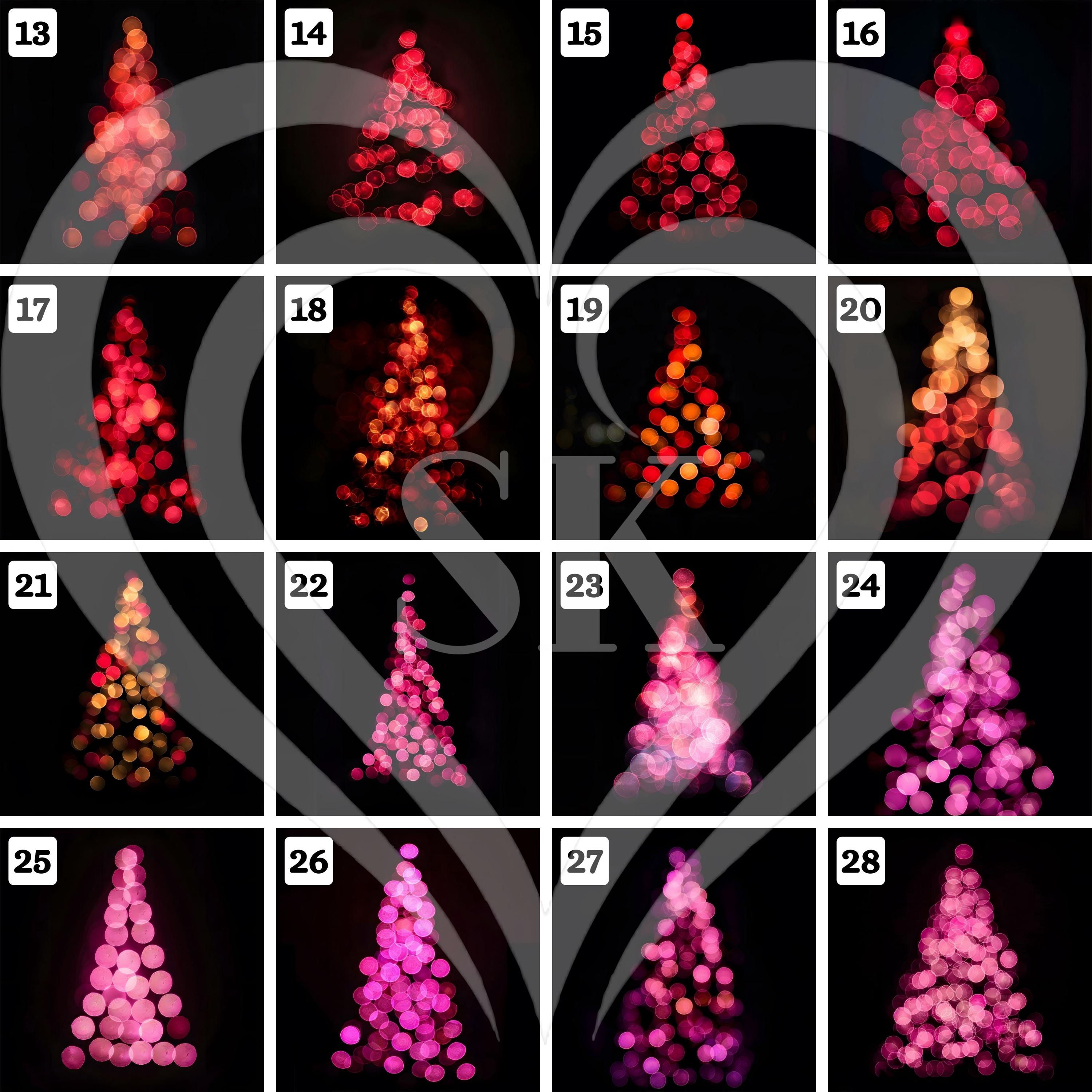 CHRISTMAS TREE BOKEH Lights Digital Overlay | Festive Xmas Glow Soft ...