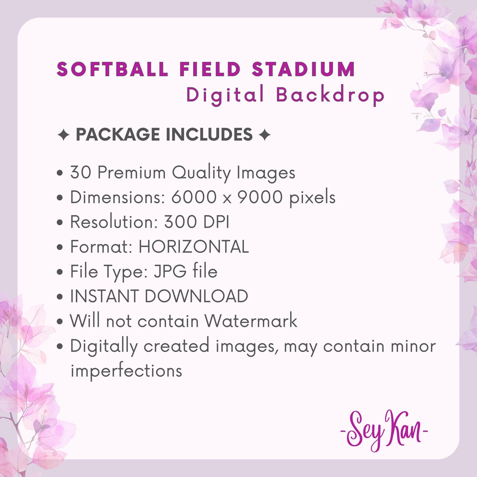 Softball Field Stadium DIGITAL BACKDROP Grass Pitch Ground Arena Lights ...