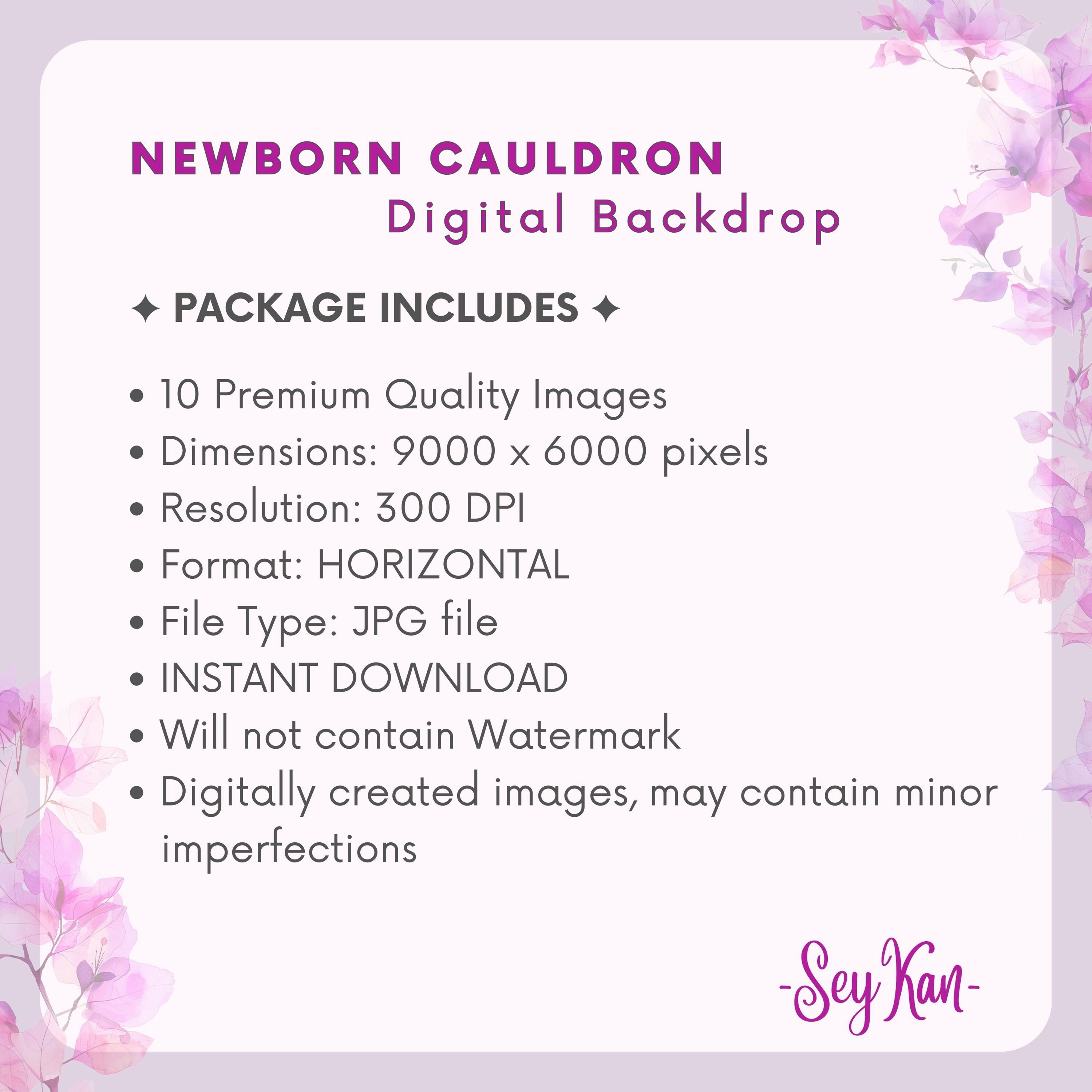 Newborn Cauldron Halloween DIGITAL BACKDROP Baby First Halloween ...