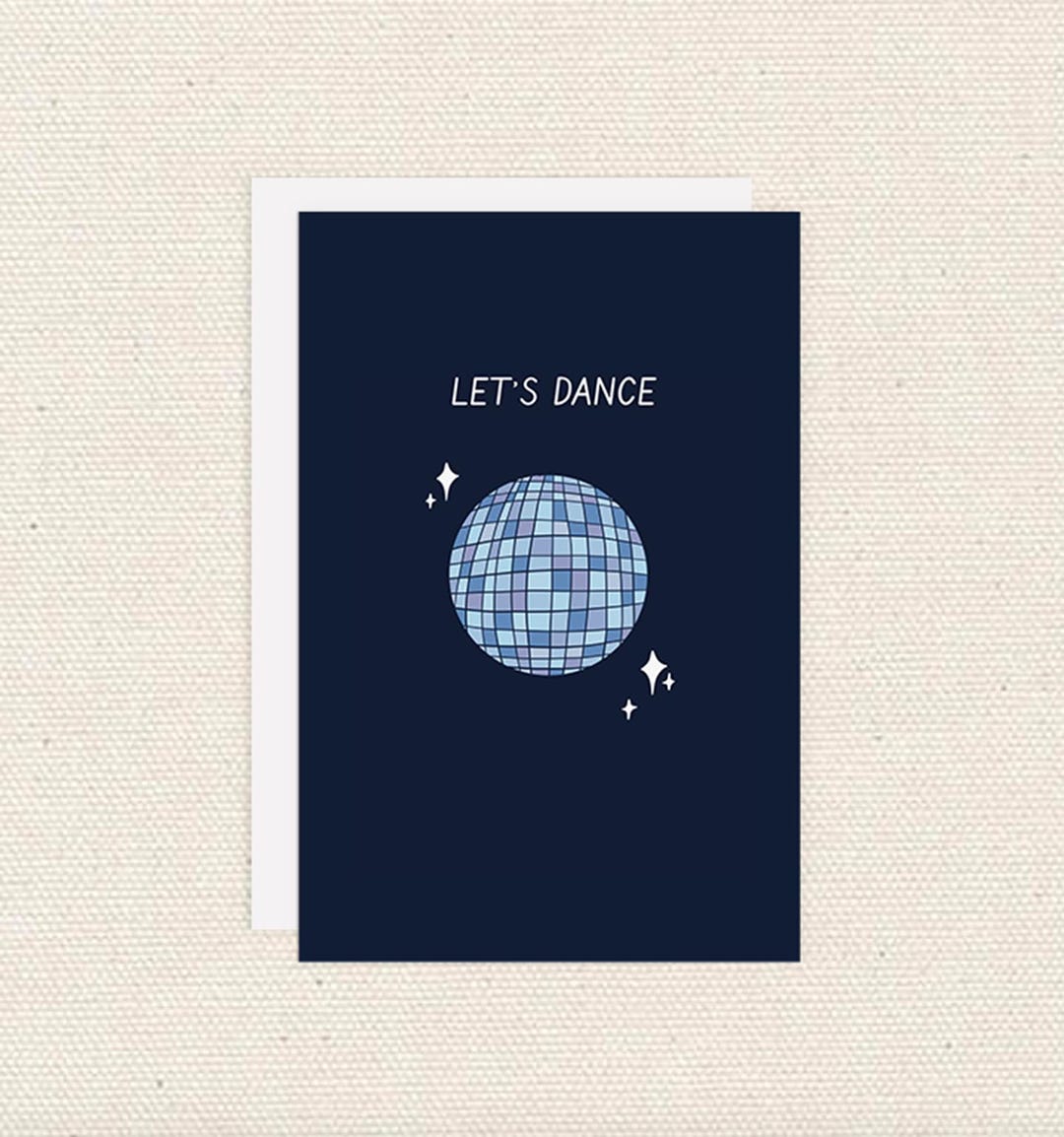 Let's Dance Greeting Card, Disco Ball Card to Celebrate - Etsy