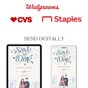 Indian Wedding Save the Date Customizable Indian Save the Date Indian ...