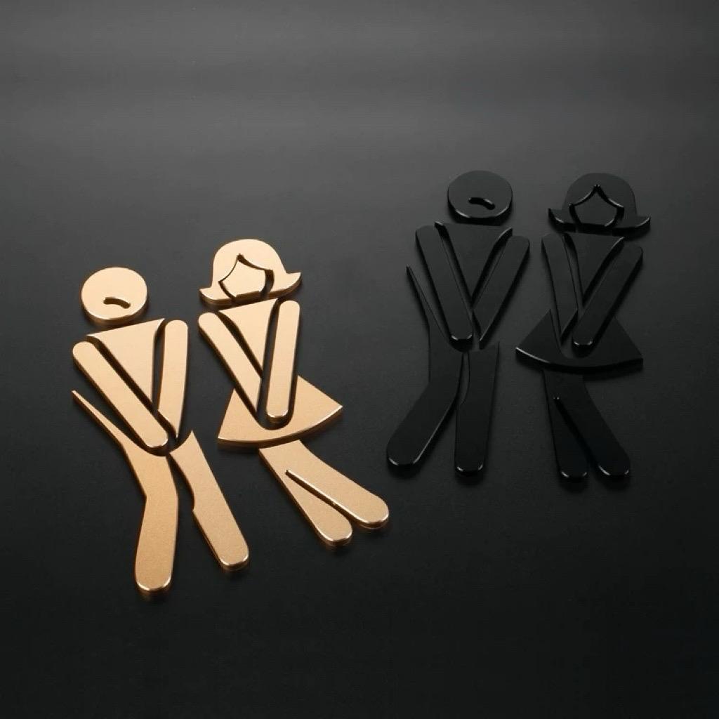 High-end Series Luxury Metal Aluminum Signage, Washroom Sign, Restroom ...