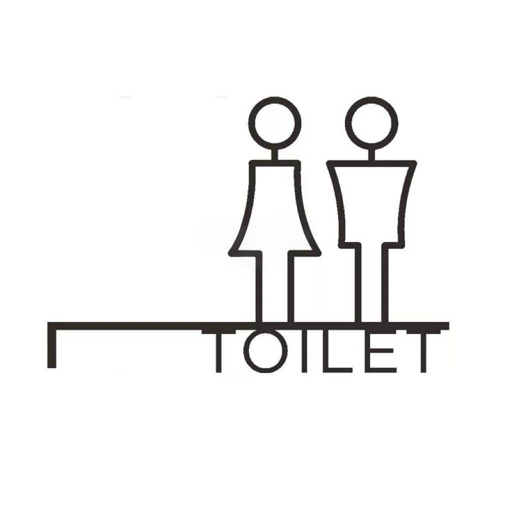 High-end Luxury Aluminum Side Mount Washroom Sign, Restroom Sign ...