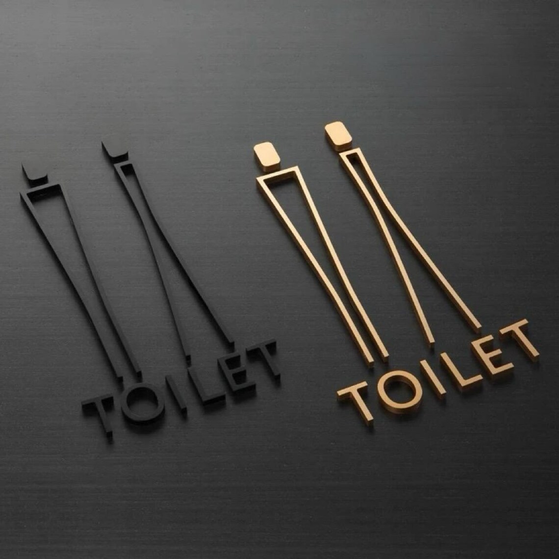 High-end Luxury Metal Washroom Sign, Restroom Sign, Bathroom Sign ...
