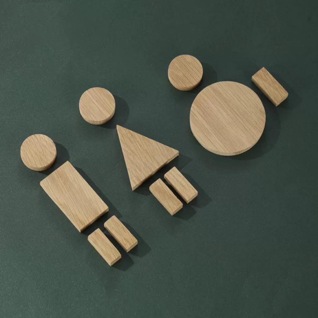 3D Wooden Restroom Sign, Washroom Sign, Bathroom Sign, Toilet Sign, Men ...
