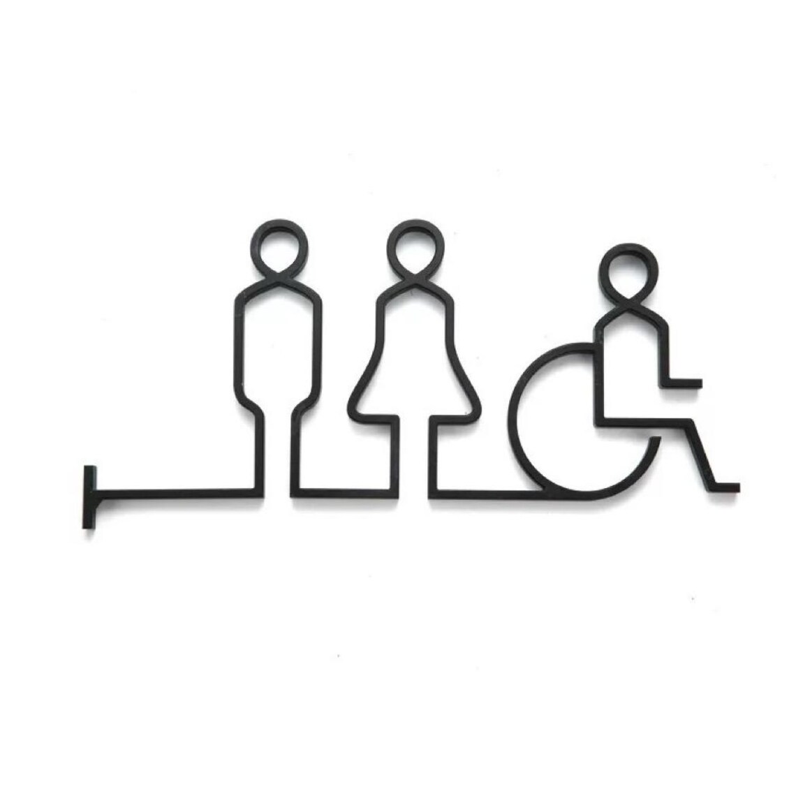 High-end Luxury Aluminum Side Mount Washroom Sign, Restroom Sign ...