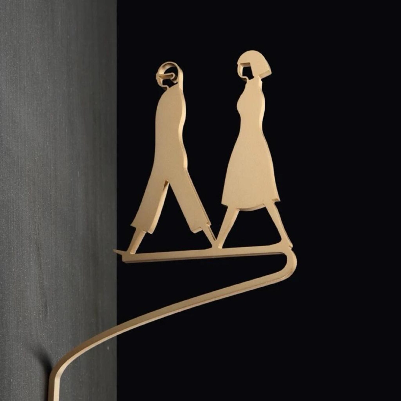 High-end Luxury Metal Side Mount Washroom Sign, Restroom Sign, Bathroom ...