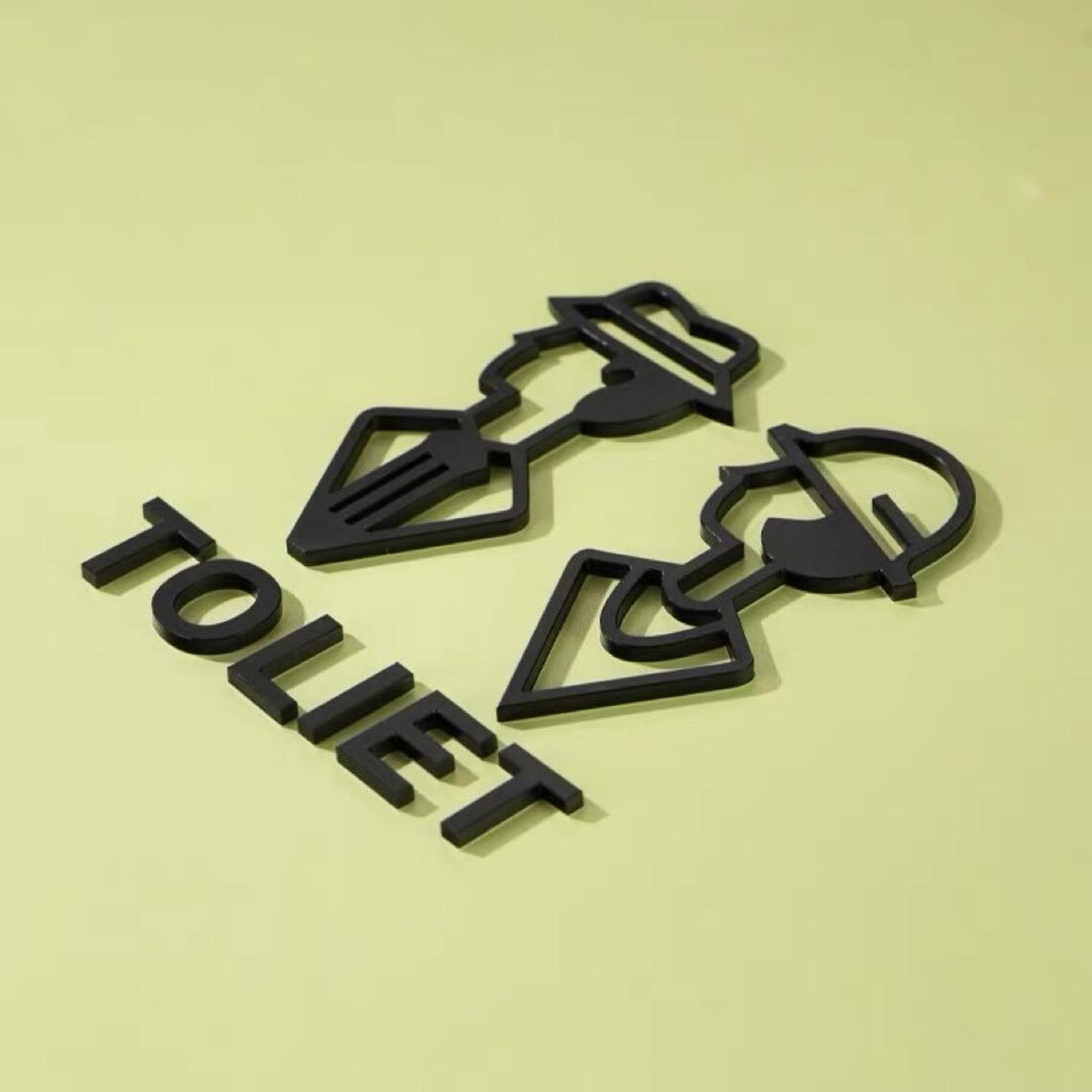 Creative Luxury Metal Aluminum Washroom Sign, Restroom Sign, Bathroom ...