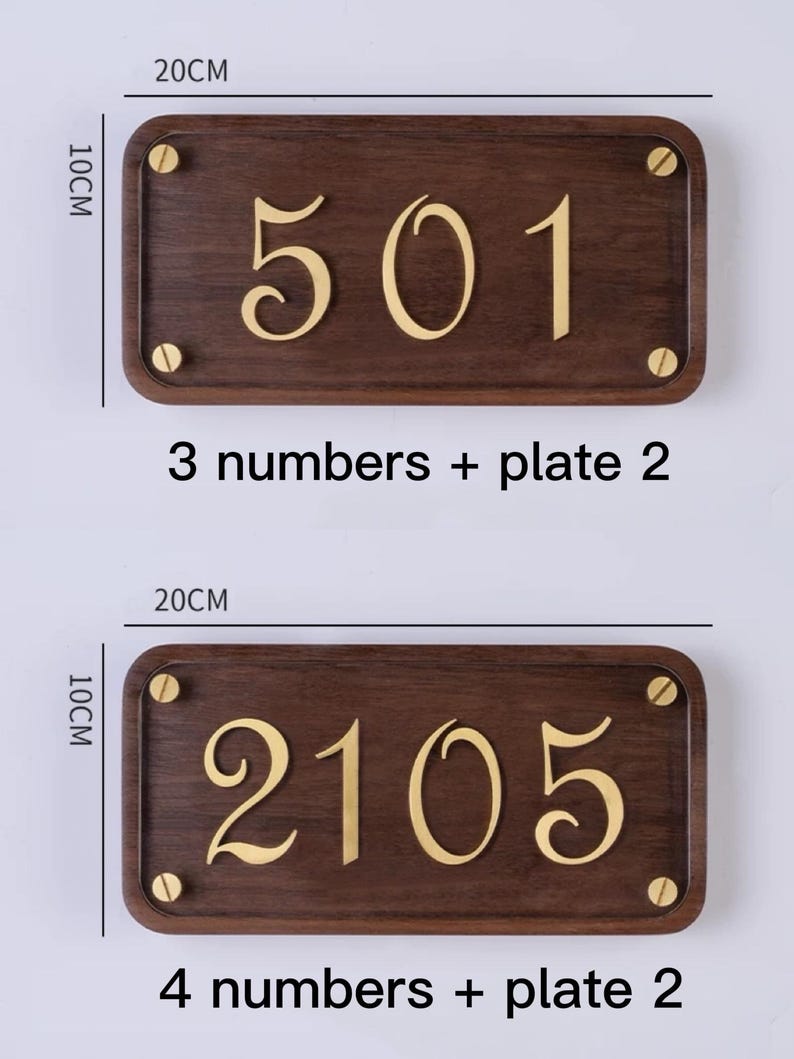 Custom Luxury Brass Door Number Sign, Alphabet Sign, Number Plate ...