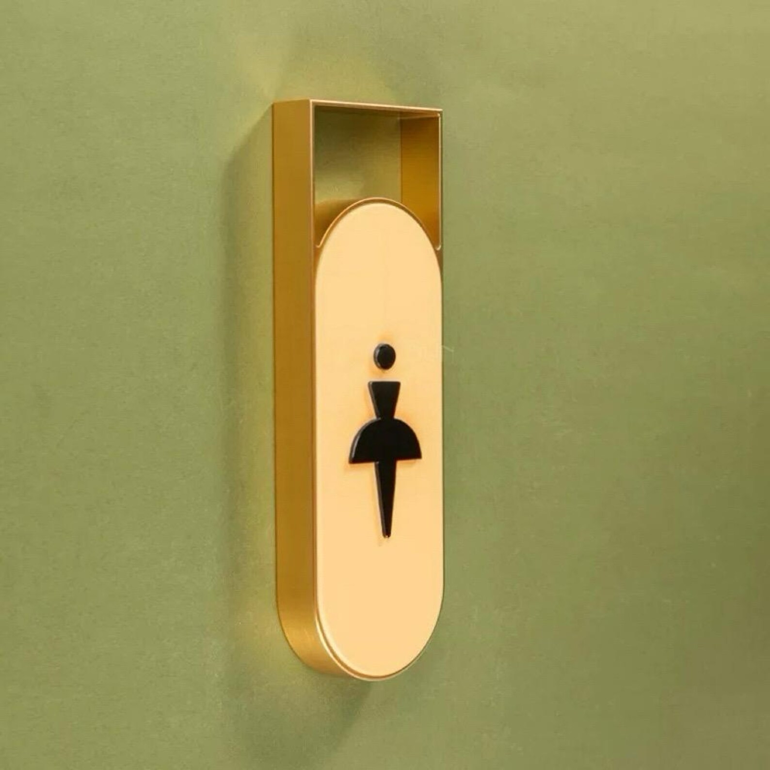 High-end Luxury Aluminum Acrylic Side Mount Washroom Sign, Restroom ...