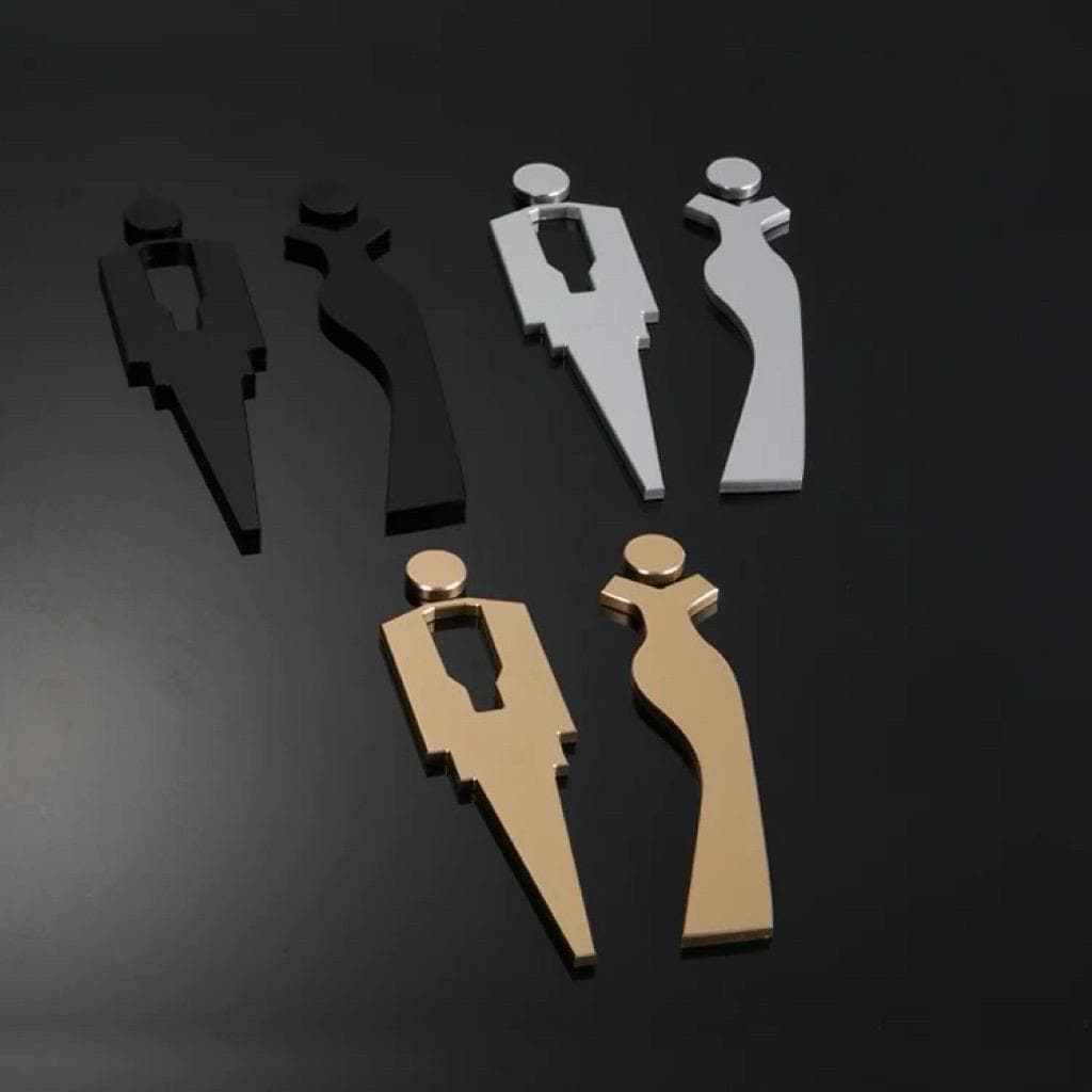 High-end Luxury Metal Aluminum Signage, Washroom Sign, Restroom Sign ...