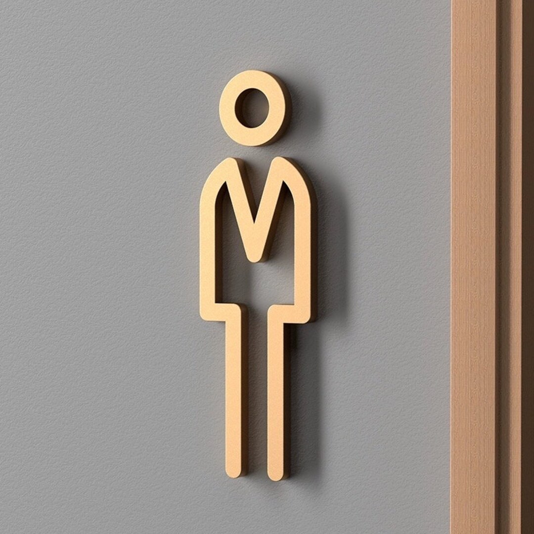 Luxury Acrylic Washroom Sign, Restroom Sign, Bathroom Sign, Toilet Sign ...