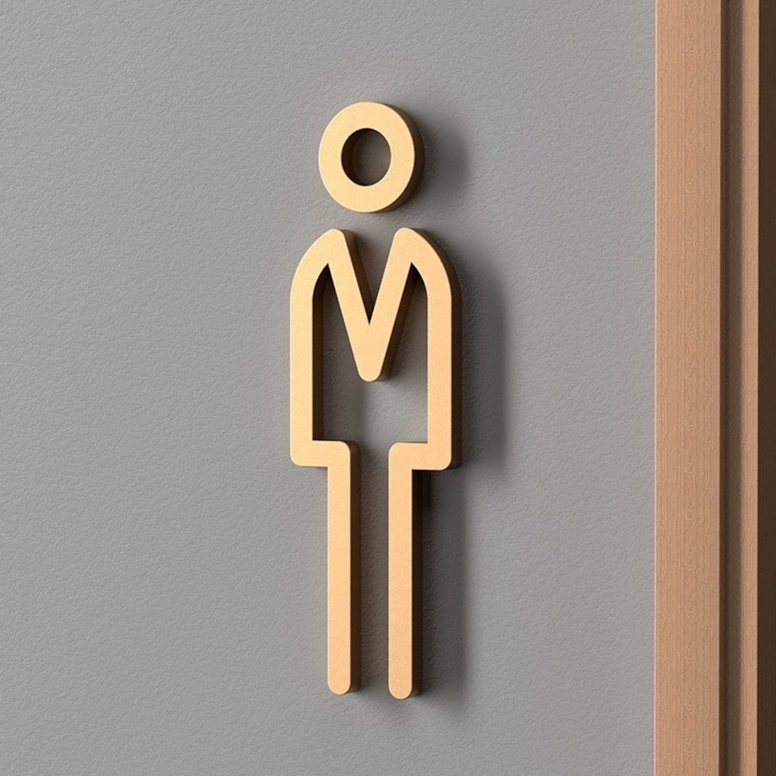 Luxury Acrylic Washroom Sign, Restroom Sign, Bathroom Sign, Toilet Sign ...