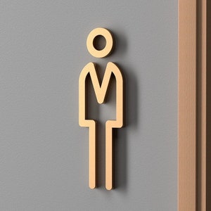 Luxury Acrylic Washroom Sign, Restroom Sign, Bathroom Sign, Toilet Sign ...