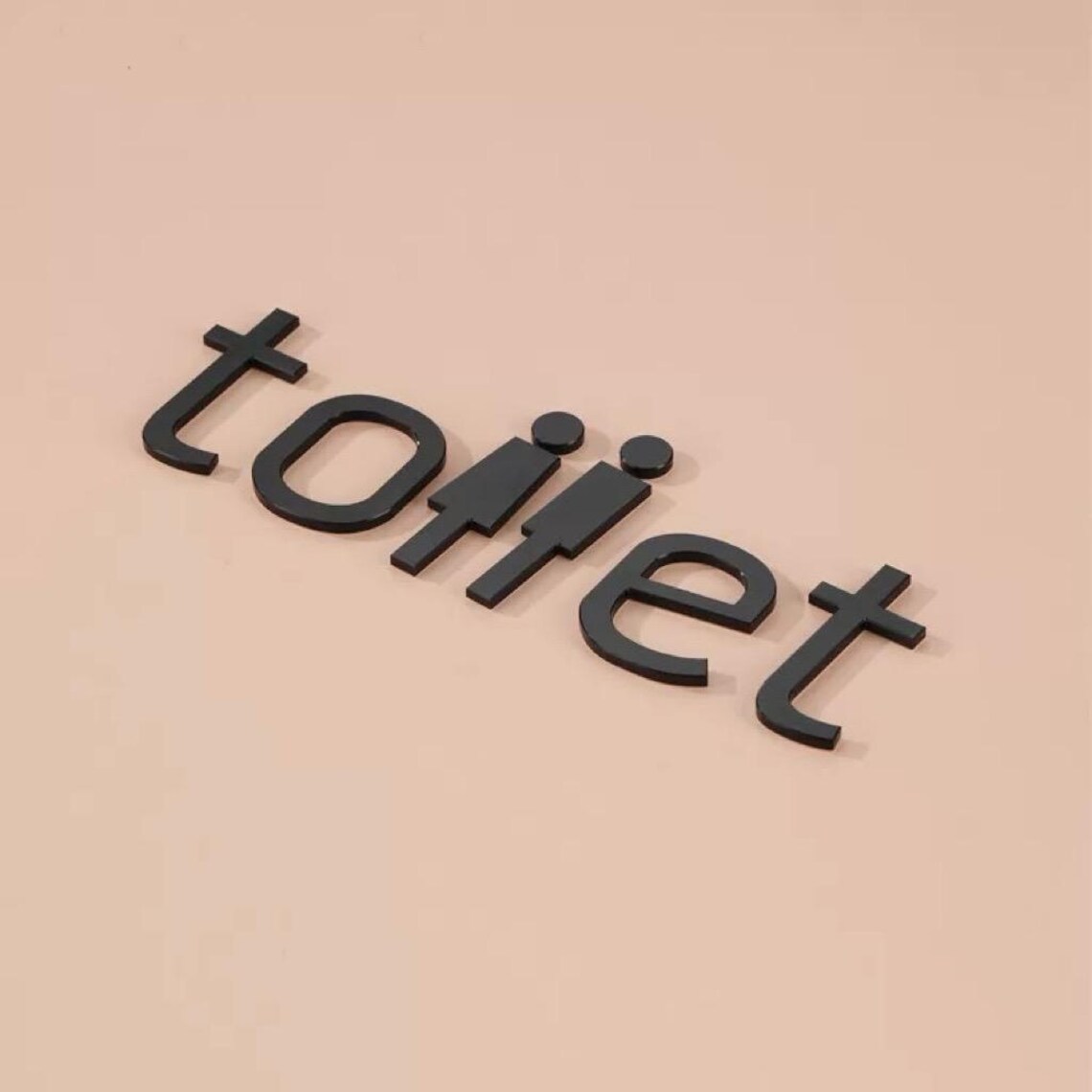 Custom Luxury Modern Aluminum Metal Alphabet Washroom Sign, Restroom ...