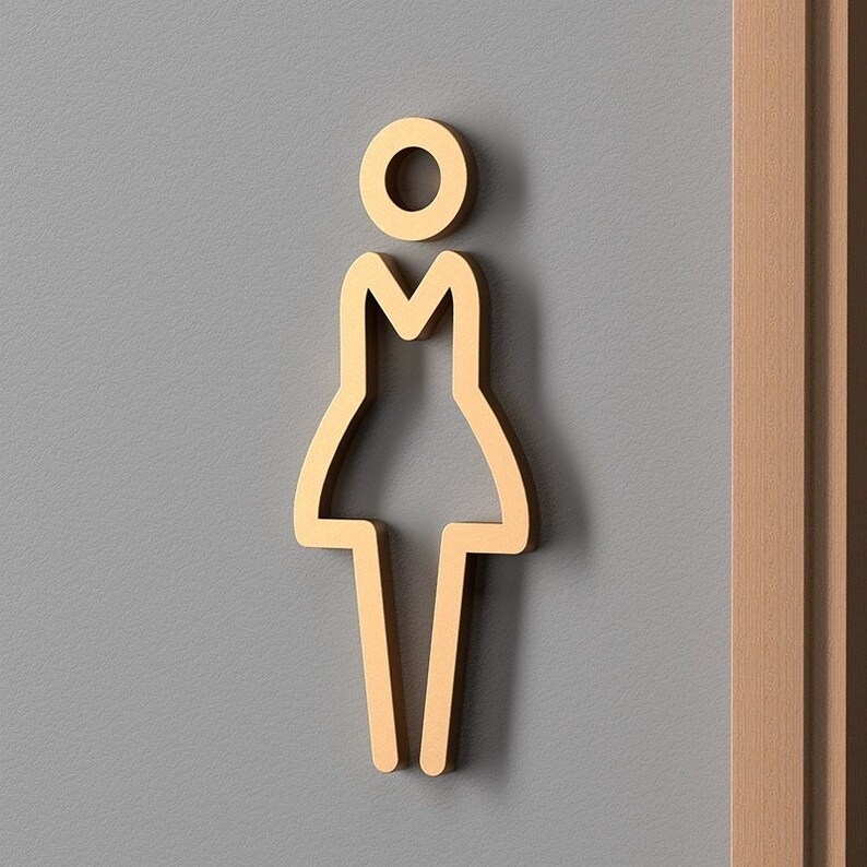 Luxury Acrylic Washroom Sign, Restroom Sign, Bathroom Sign, Toilet Sign ...