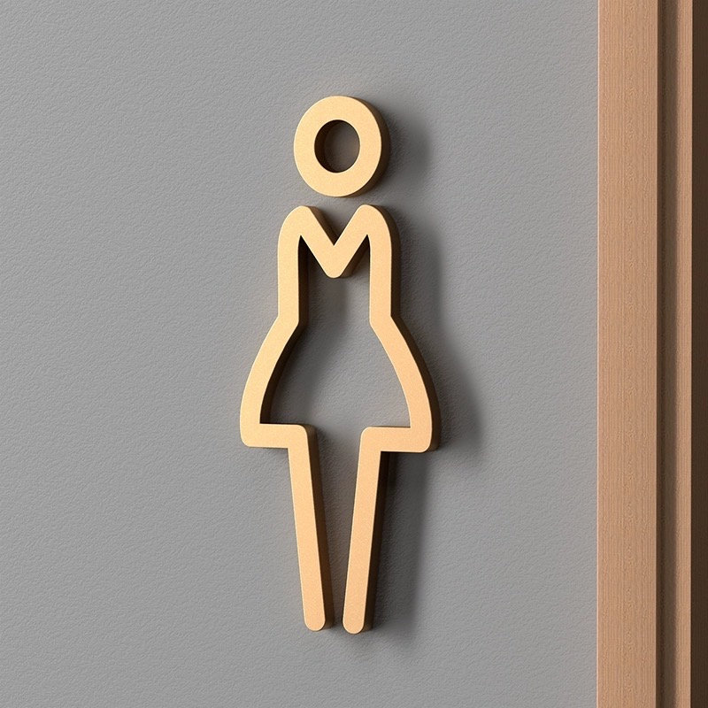 Luxury Acrylic Washroom Sign, Restroom Sign, Bathroom Sign, Toilet Sign ...