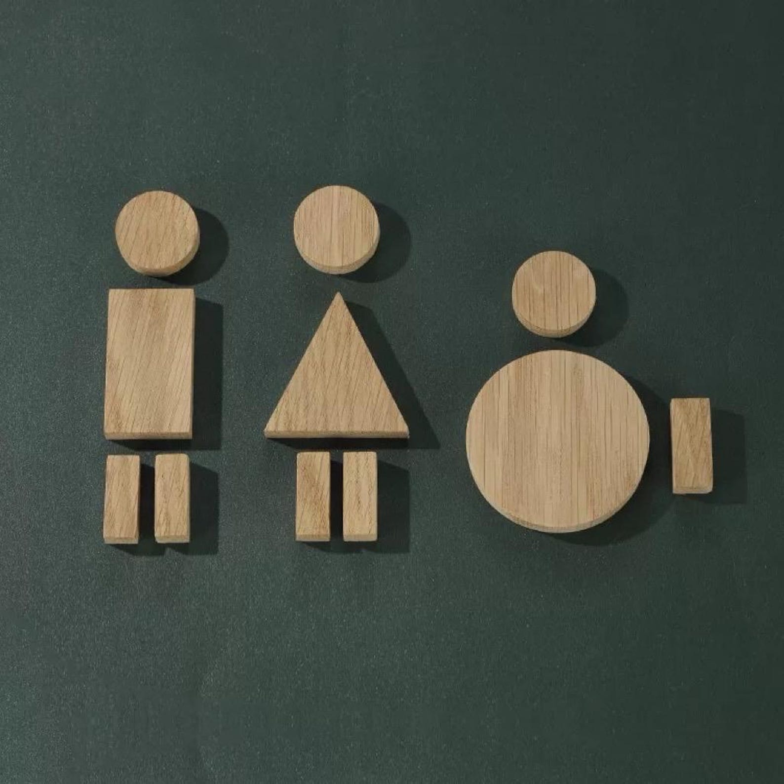 3D Wooden Restroom Sign, Washroom Sign, Bathroom Sign, Toilet Sign, Men ...