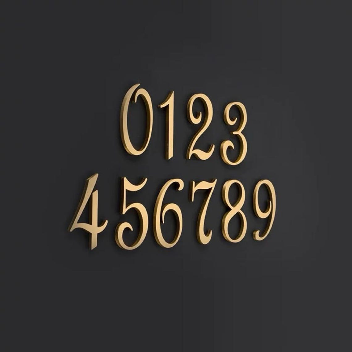 Custom Luxury Brass Door Number Sign, Alphabet Sign, Number Plate ...
