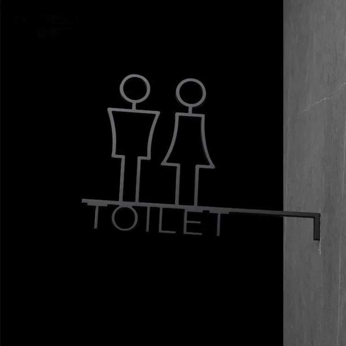 High-end Luxury Aluminum Side Mount Washroom Sign, Restroom Sign ...