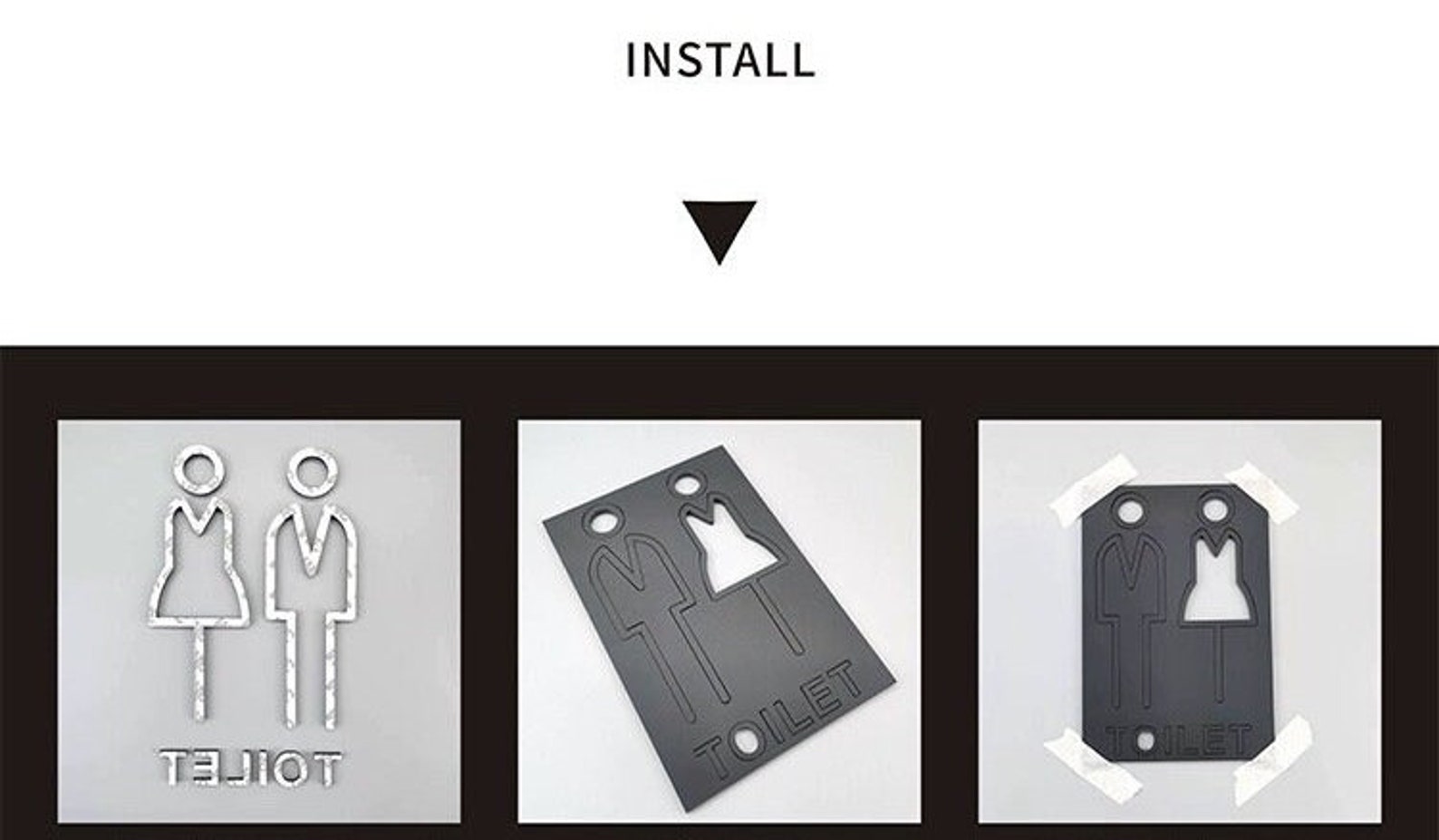 Luxury Acrylic Washroom Sign, Restroom Sign, Bathroom Sign, Toilet Sign ...