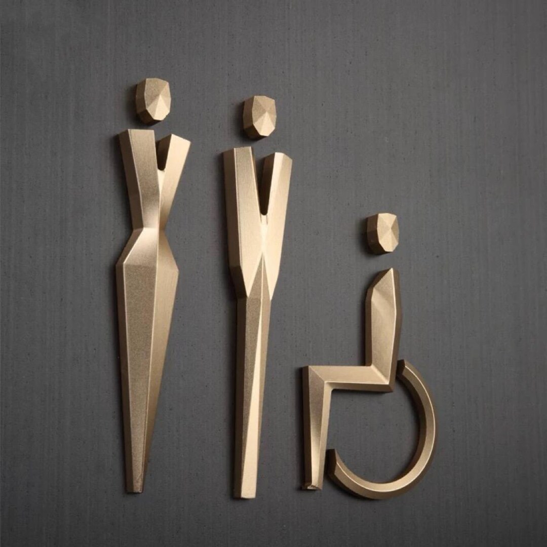 Luxury Modern Metal Restroomsign, Washroom Sign, Toilet Signs, Bathroom ...