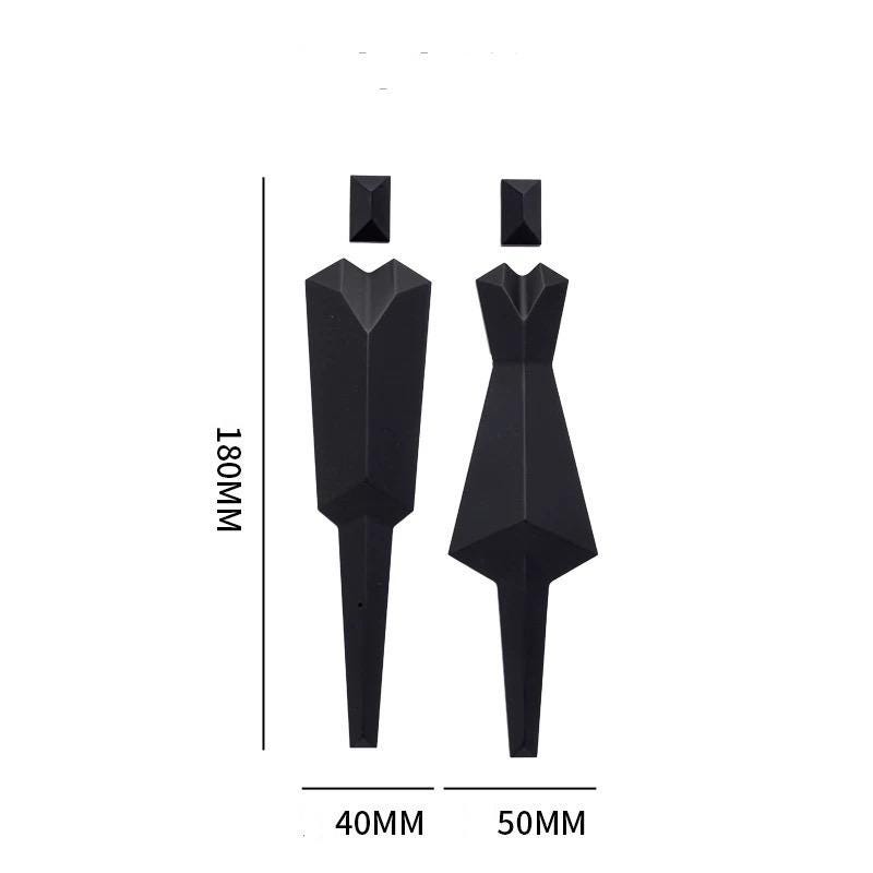 High-end Series Luxury Metal Copper Aluminum Washroom Sign, Restroom ...