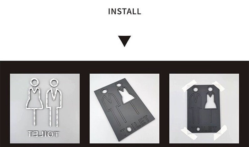 Luxury Acrylic Washroom Sign, Restroom Sign, Bathroom Sign, Toilet Sign ...