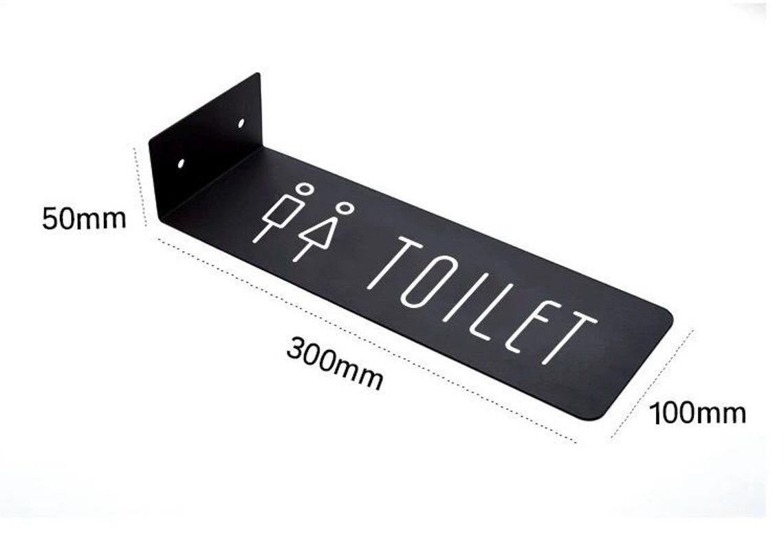 High-end Luxury Metal Double Sided Restroom Sign, Side Mount Washroom ...