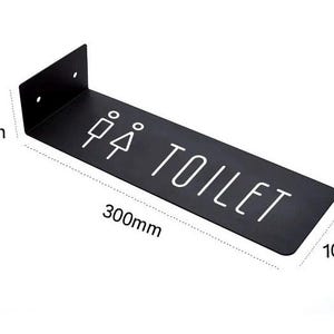 High-end Luxury Metal Double Sided Restroom Sign, Side Mount Washroom ...