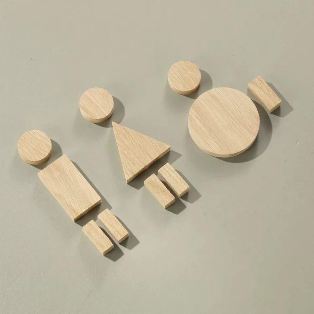 3D Wooden Restroom Sign, Washroom Sign, Bathroom Sign, Toilet Sign, Men ...