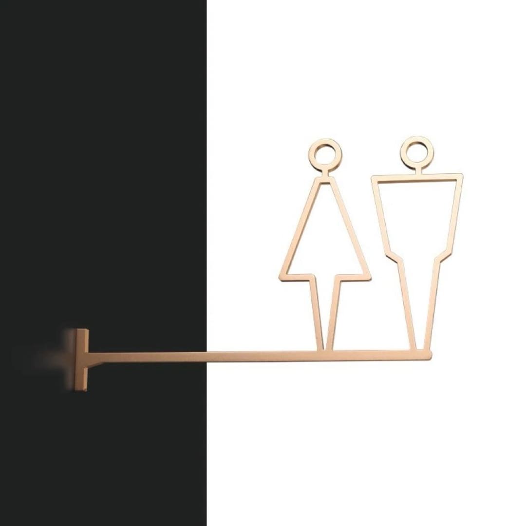 High-end Luxury Aluminum Matt Surface Side Mount Washroom Sign ...
