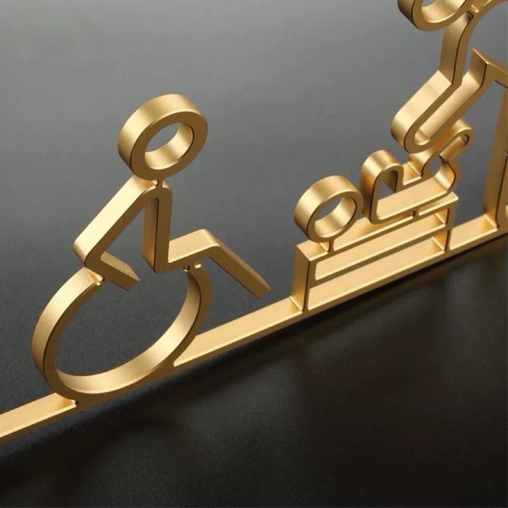 Luxury Aluminum Side Mount Washroom Sign: Modern Restroom Decor - Etsy