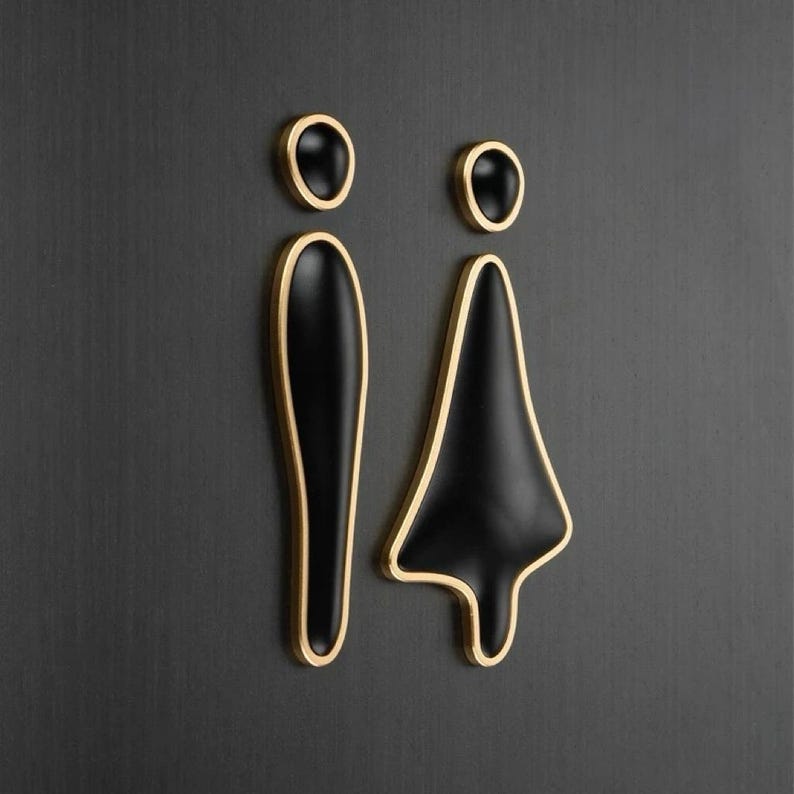 Luxury 3D Metal Aluminum Washroom Sign, Restroom Sign, Bathroom Sign ...