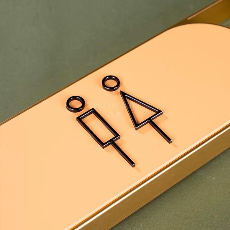 High-end Luxury Aluminum Acrylic Side Mount Washroom Sign, Restroom ...